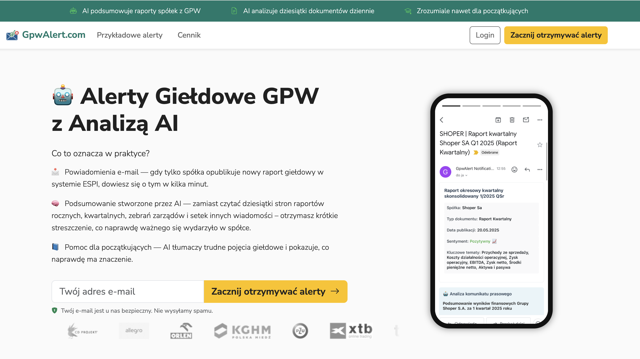 GpwAlert.com | Alerty Giełdowe GPW z Analizą AI